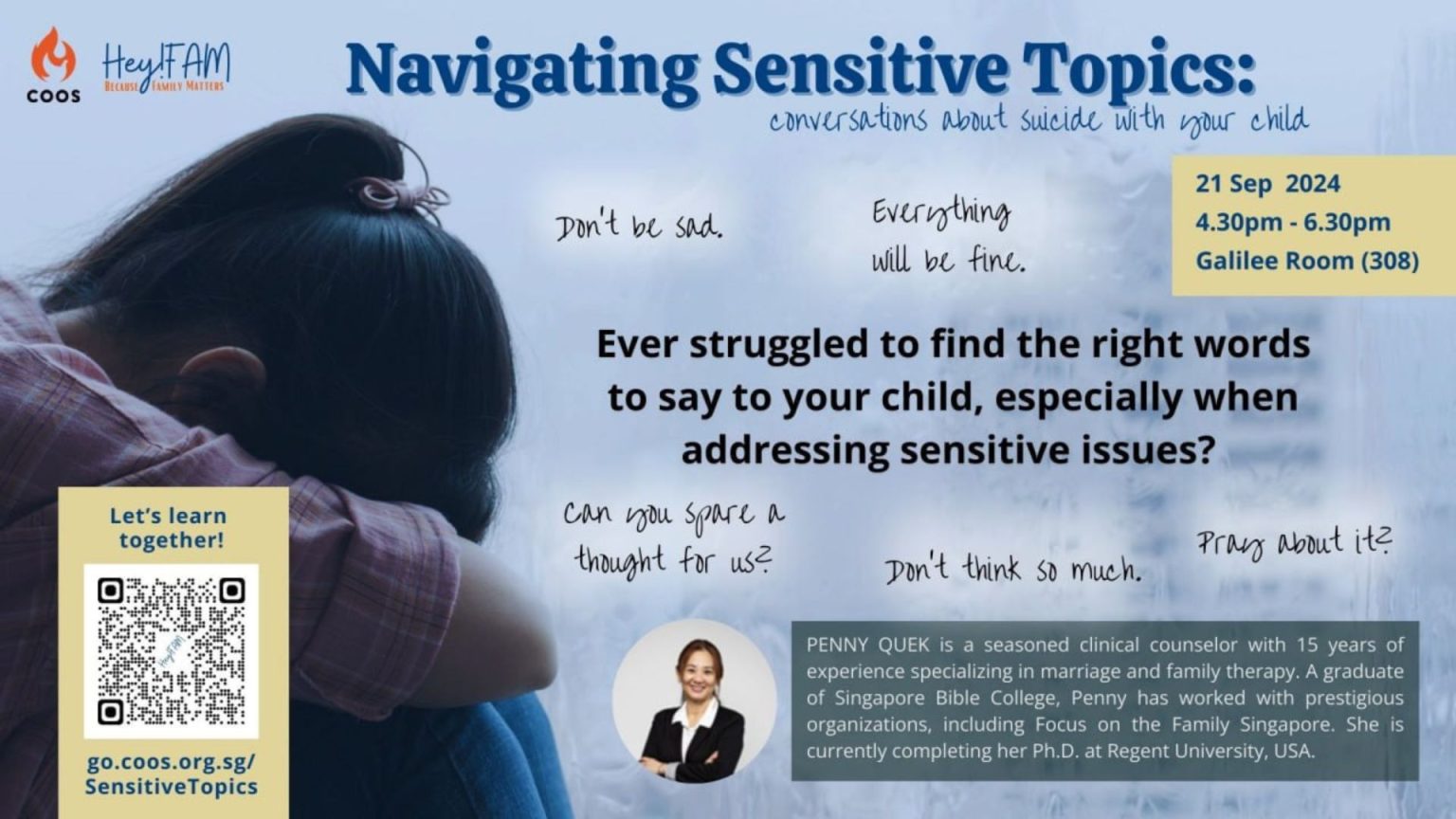 Navigating Sensitive Topics (Hey!FAM) - Church of Our Saviour Singapore