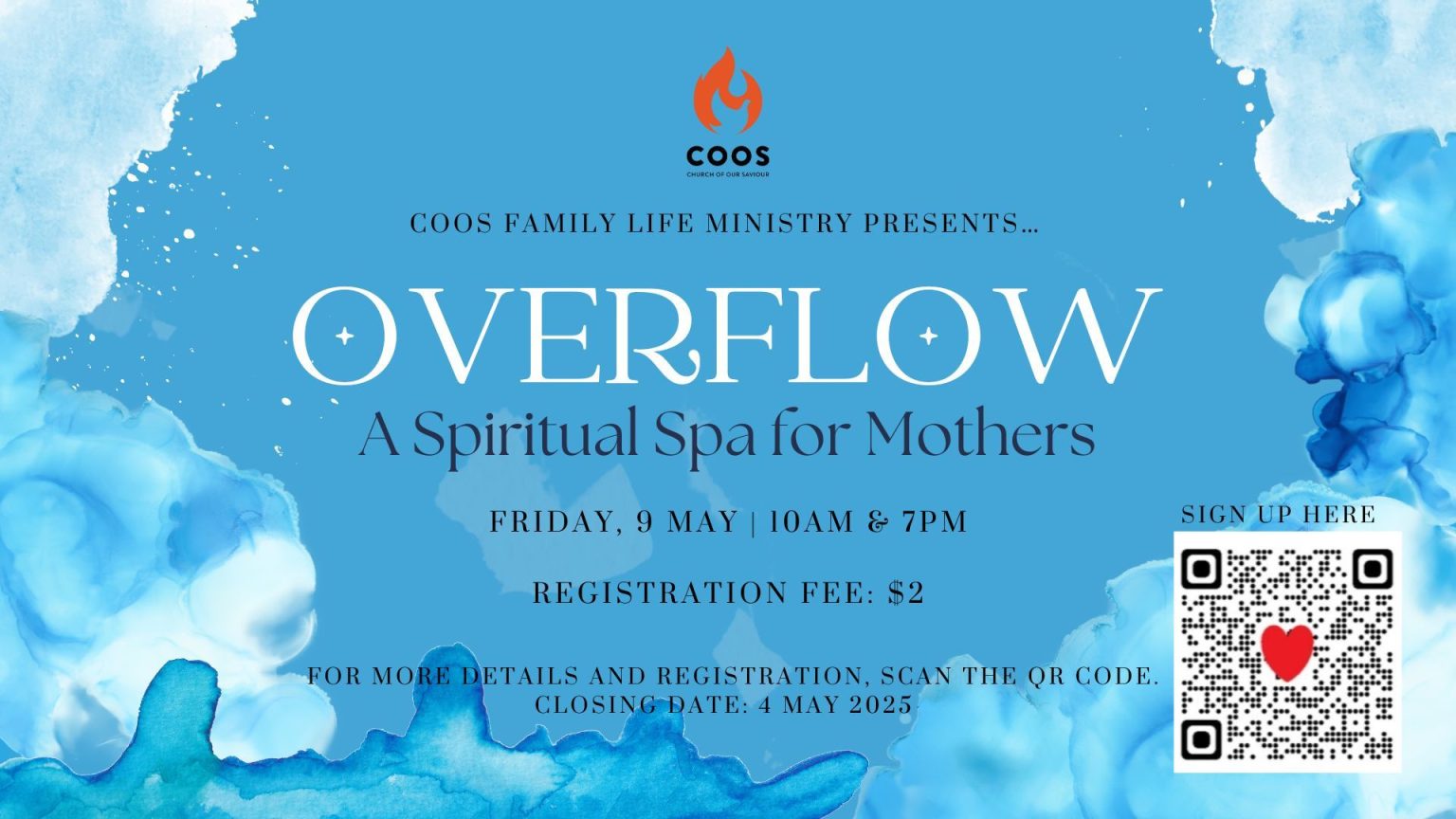 Overflow: A Spiritual Spa For Mothers - Church of Our Saviour Singapore