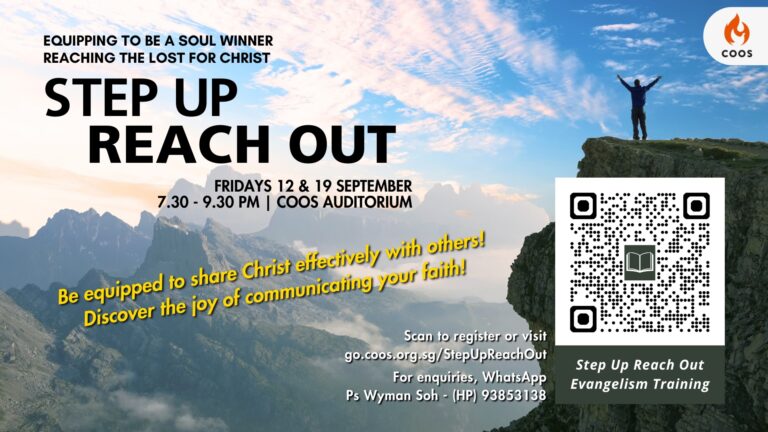 Step Up Reach Out Evangelism Training - Church of Our Saviour Singapore